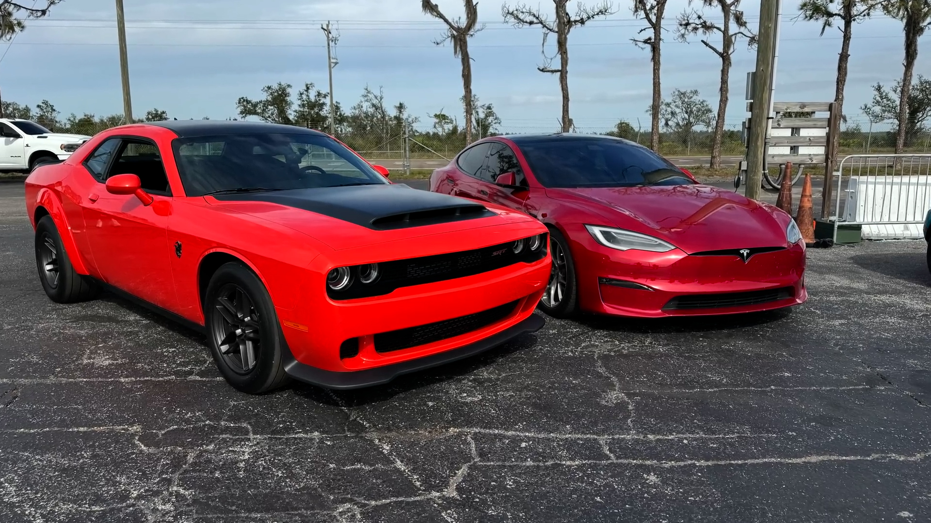 Muscle vs Electric – Demon 170 Faces Tesla Plaid on the Strip