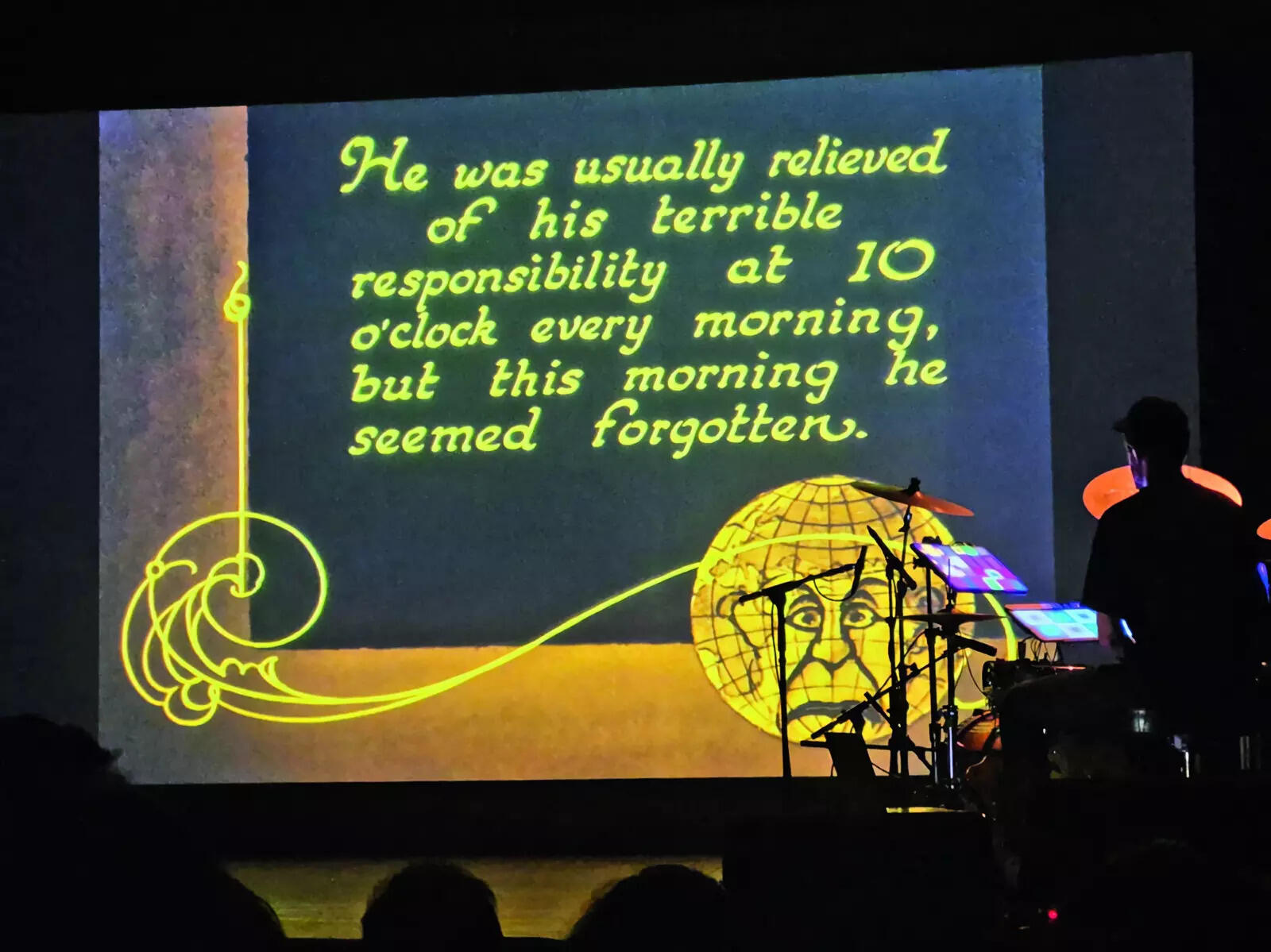 Century-old silent movie with augmented drums wows city