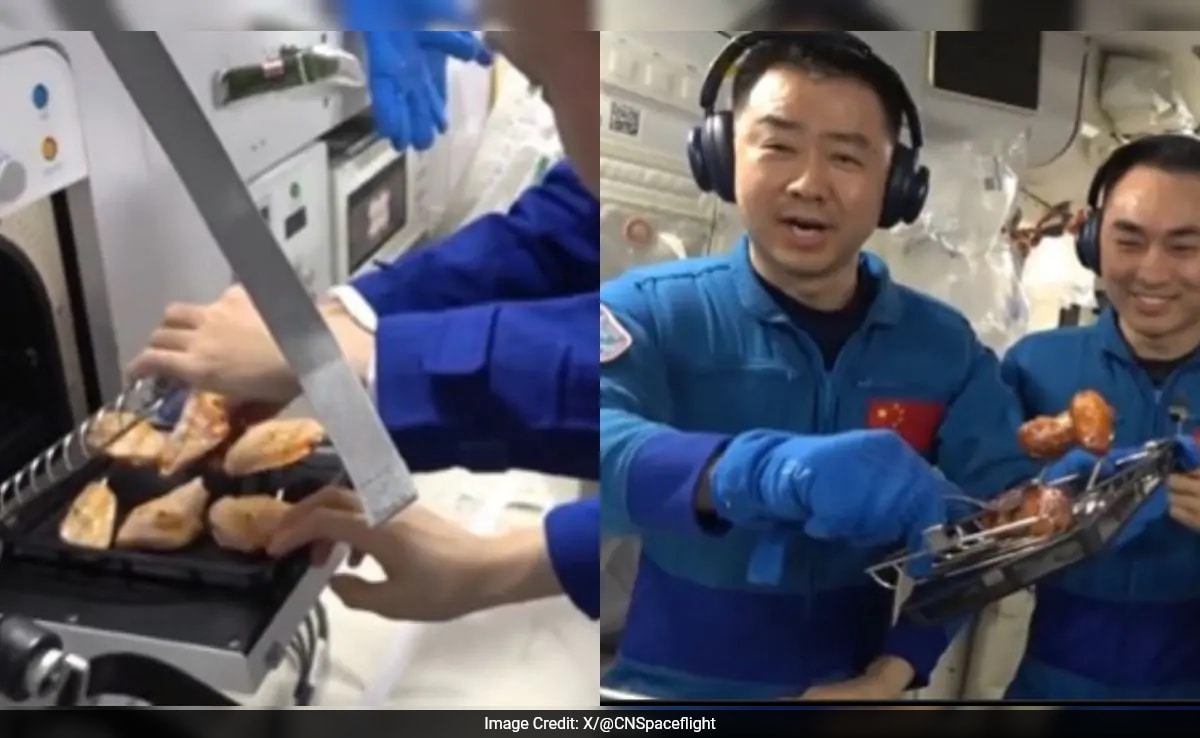 Watch: Chinese Astronauts Cook Food Aboard Tiangong Space Station Using ...