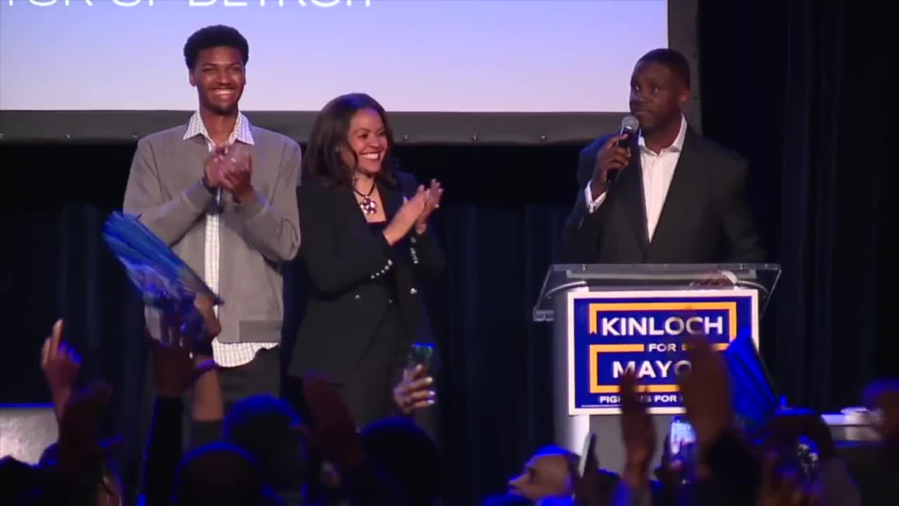 Solomon Kinloch delivers speech after Mary Sheffield projected to win ...