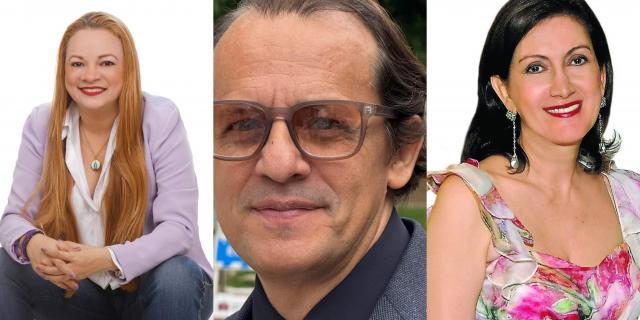 Diálogo entre Loor Naissir y Luis Felipe Vásquez presentes con ...