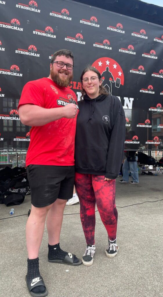 Strongman and strongwoman tie the knot – then do sumo on honeymoon