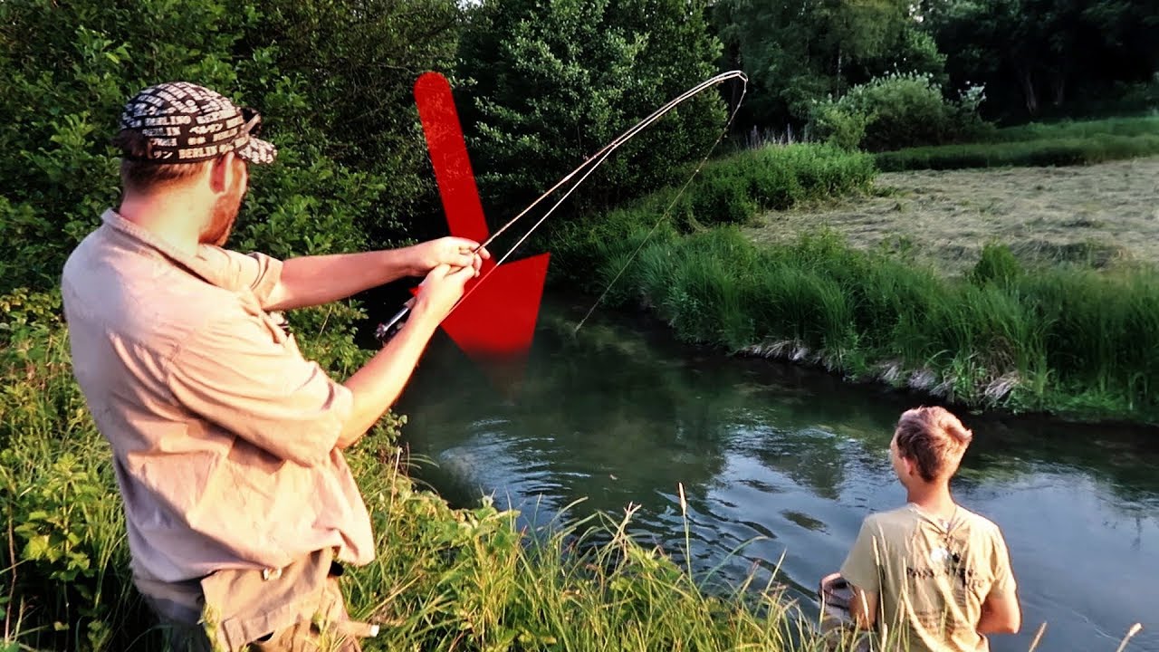 Kescher zu klein - Sehr große Fische im kleinen Bach