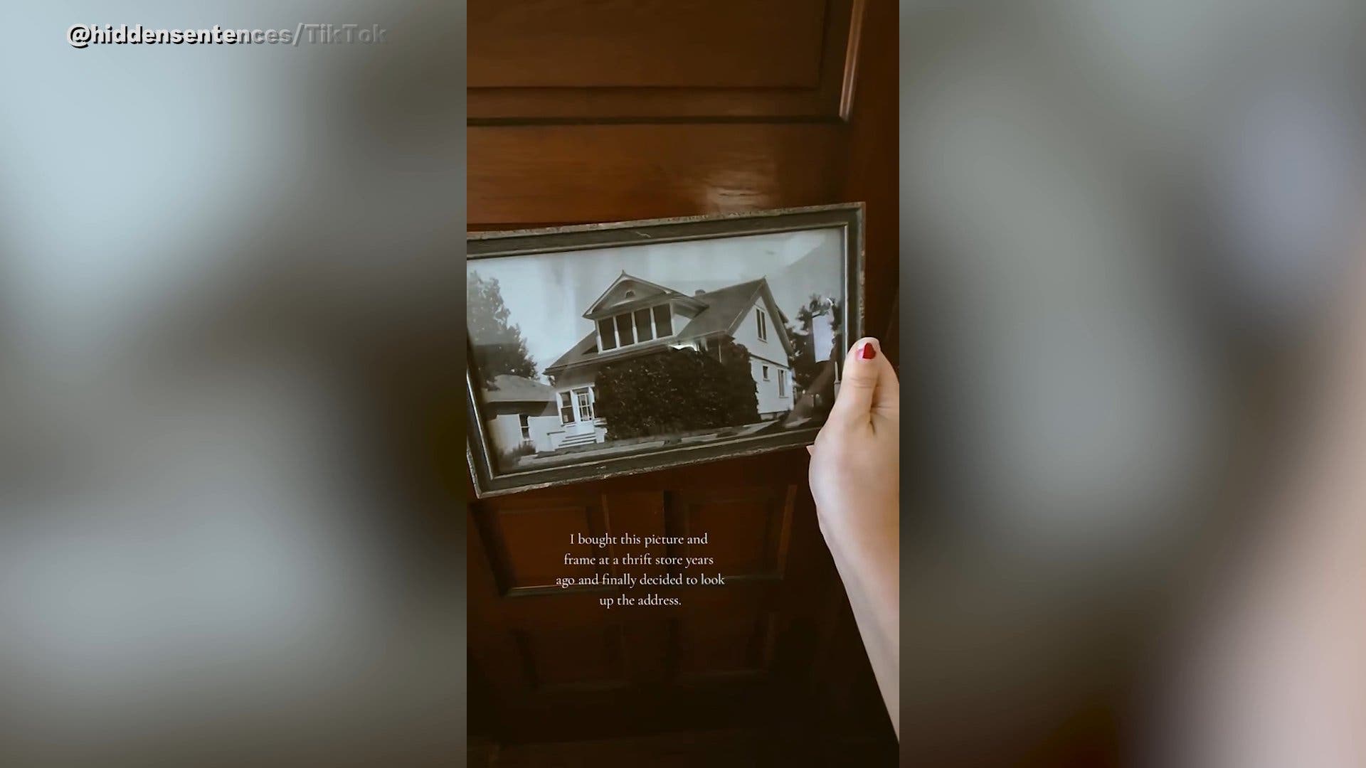 Woman Thrifts Picture Of Old House, Tears When She Looks Up Address Now