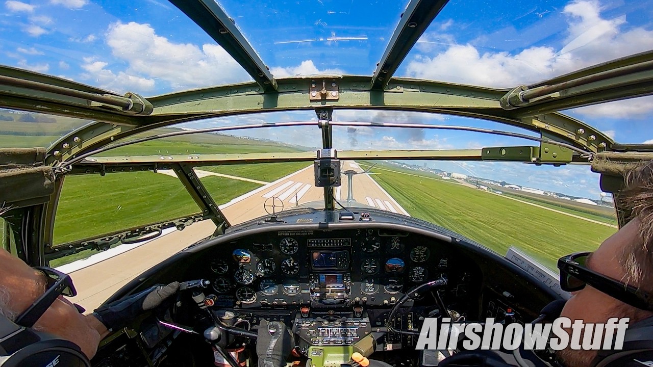 Watch the Incredible Cockpit View of a Low Flying WWII B25 Bomber
