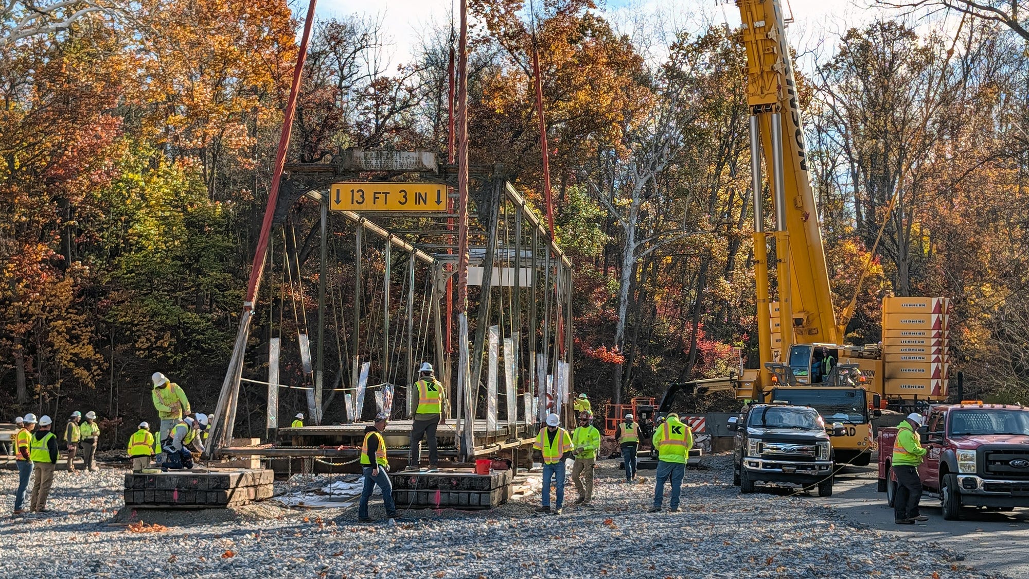 Sheepford Road Bridge restoration begins with dramatic lift after 138 years