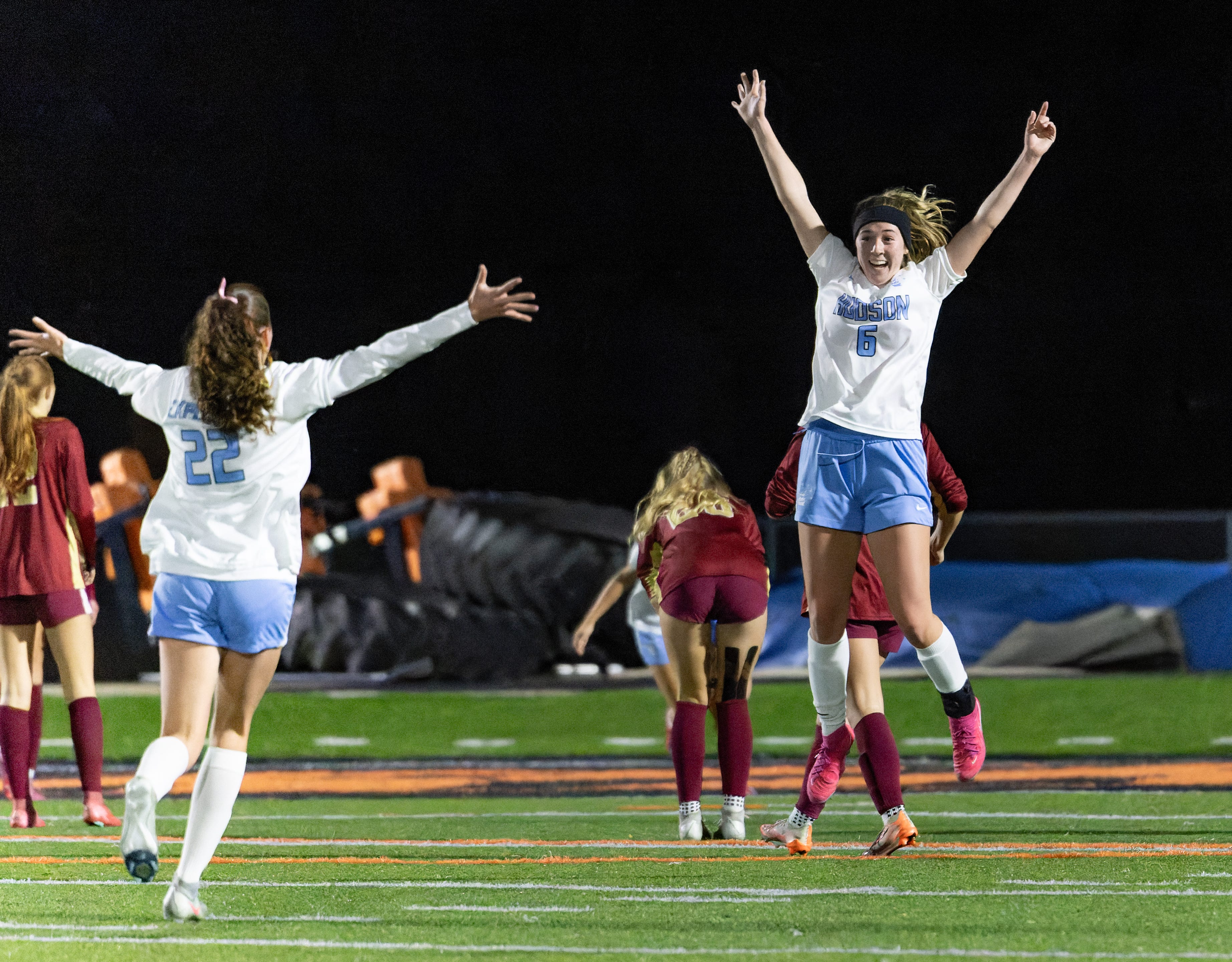 Hudson stops reigning state champ to reach girls soccer final, Hoban ...