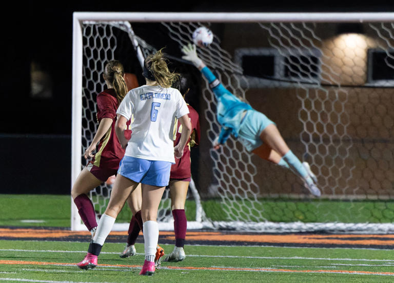 Hudson stops reigning state champ to reach girls soccer final, Hoban ...