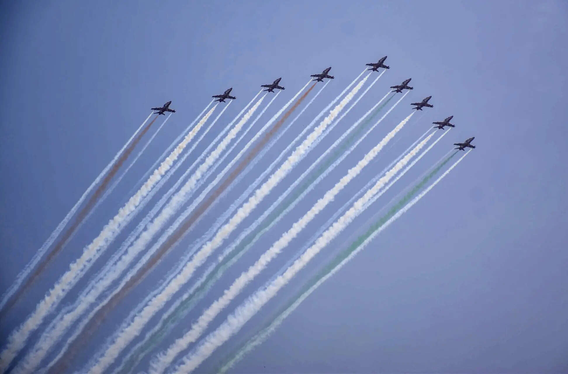 Surya Kiran jets perform spectacular air show in Nava Raipur