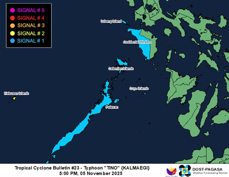 Signal No. 2 in Kalayaan Islands as stronger Tino moves over West ...