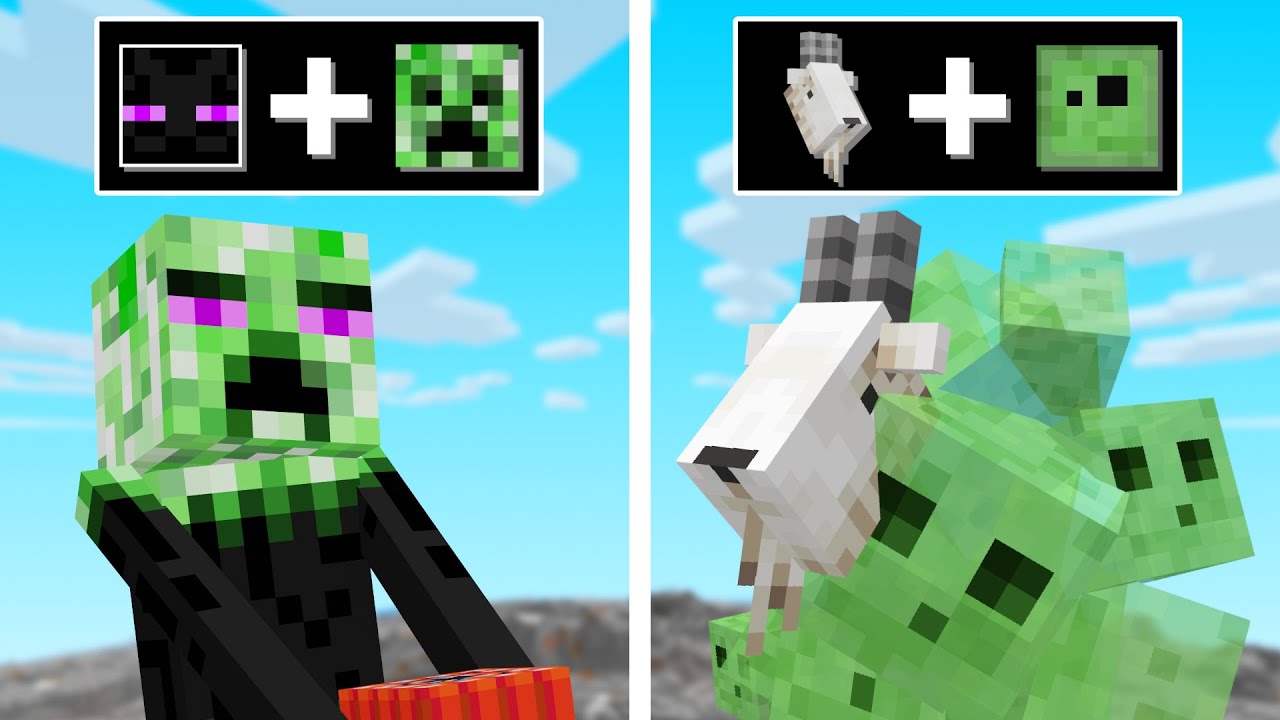 We made merged Minecraft mobs