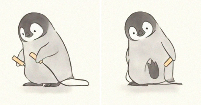 This Artist Draws Comics About A Little Penguin Who Fails At Basic Life ...