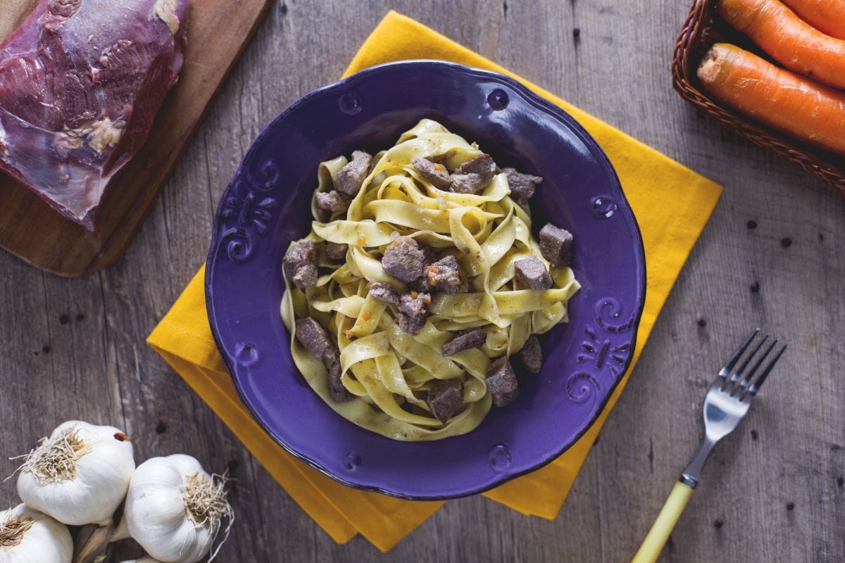 Tagliatelle with duck