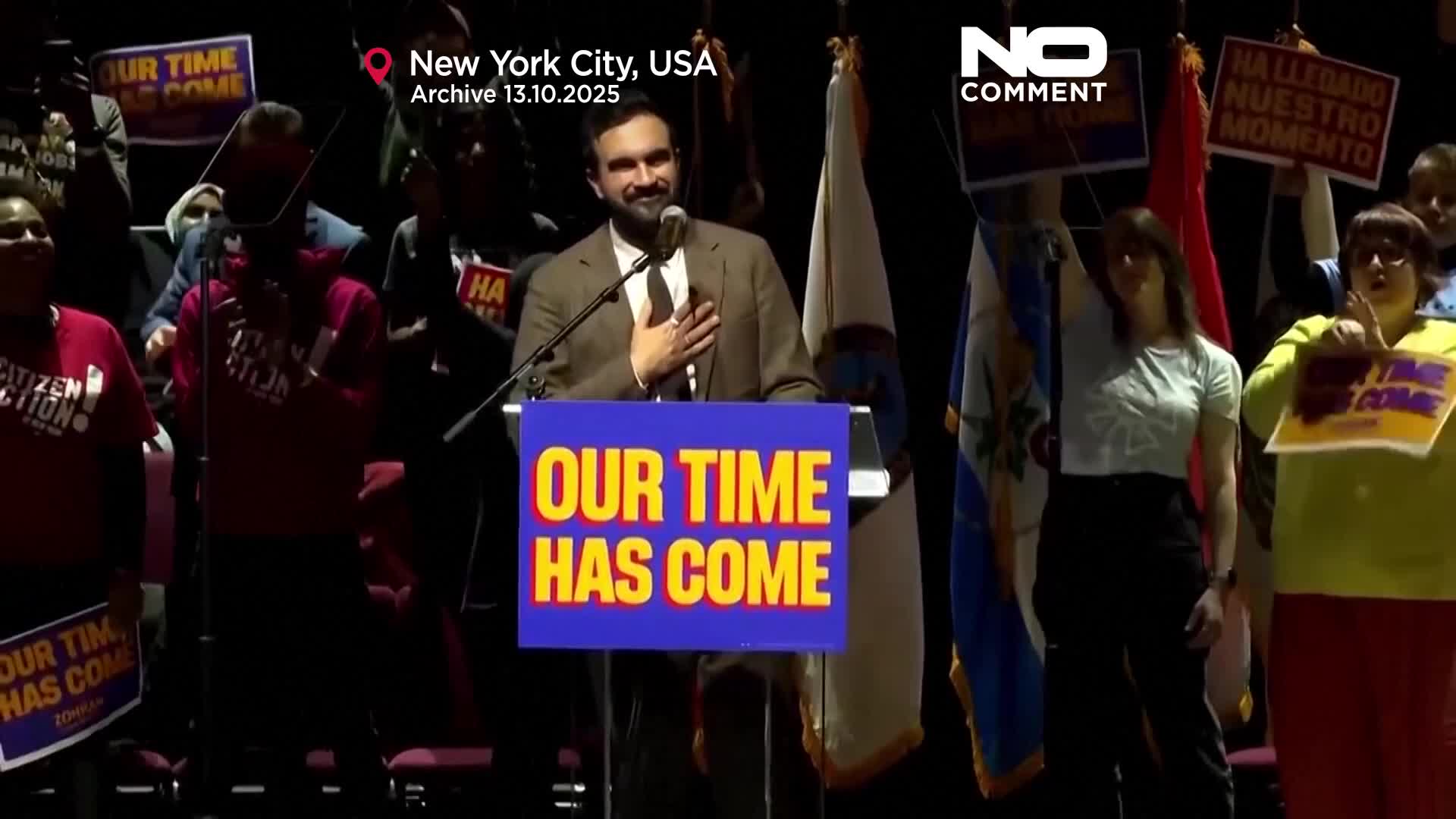 Scenes of celebration in New York after Zohran Mamdani’s victory