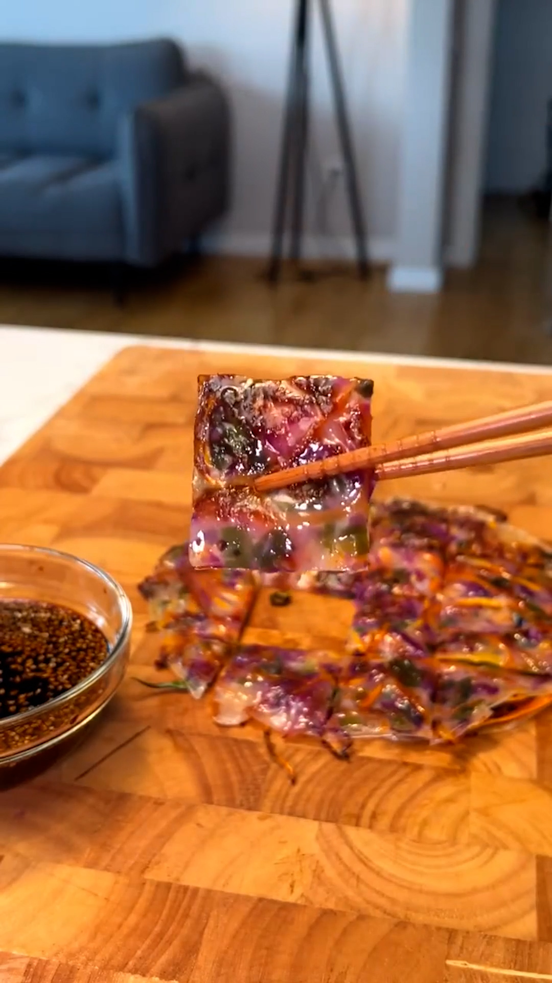 How to Make Vegan Crispy Vegetable Rice Paper Pancake