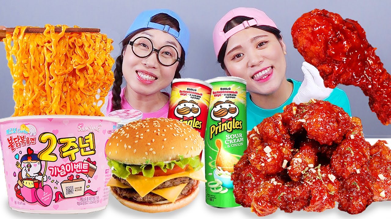 Minimarket ayam goreng & mie api mukbang DONA