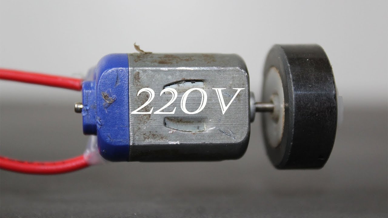 How to make a mini generator 220V using DC motor