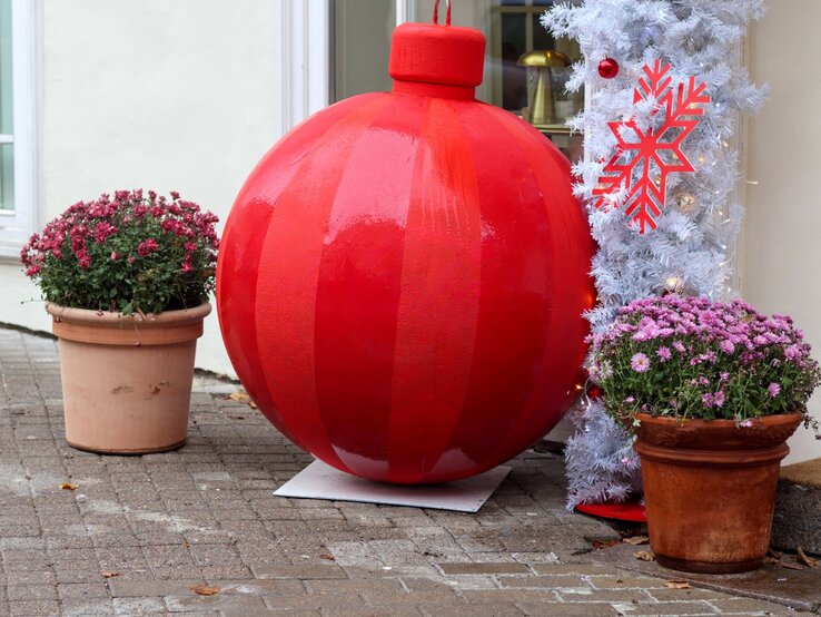 Schne Weihnachtskugeln Xxl Fr Draussen Set Ebenbild