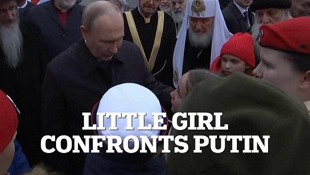 Young girl bravely confronts Putin over her injured uncle being sent to ...