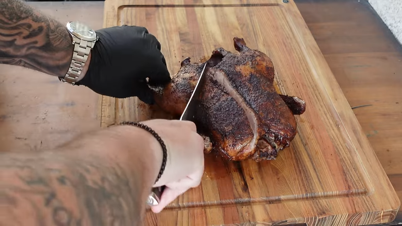 Ninja Woodfire Grill roasted and smoked duck!