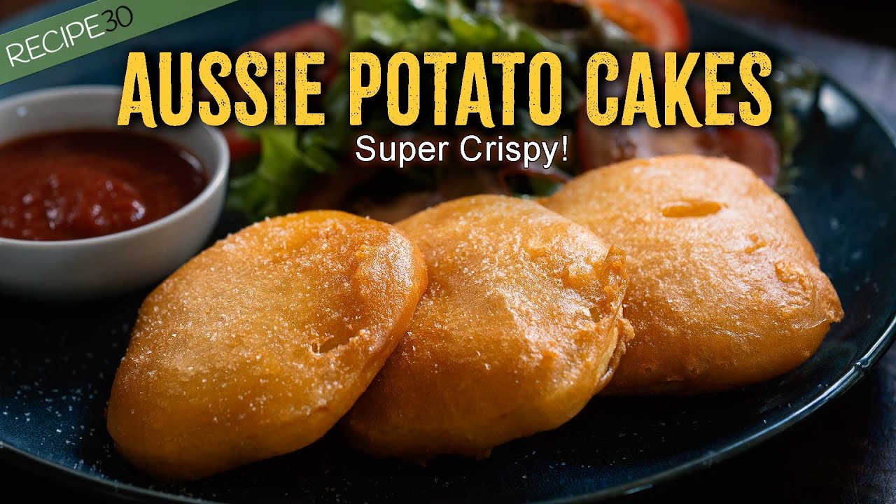 Aussie-style potato cakes that crunch like crazy!