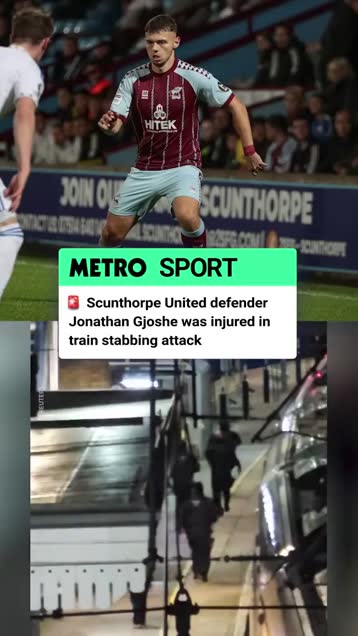 Scunthorpe United defender Jonathan Gjoshe was injured in train ...