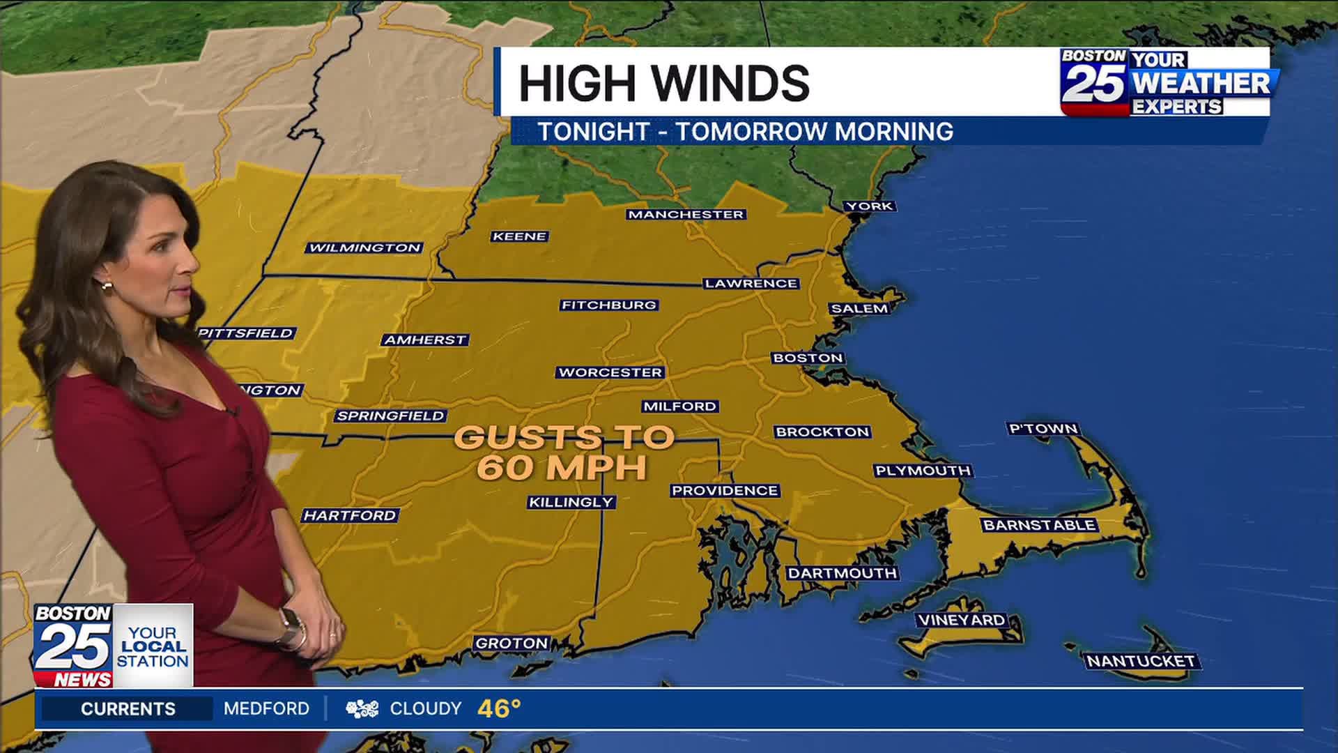Weather Alert: High wind warnings, watches posted in Mass. for gusts up ...