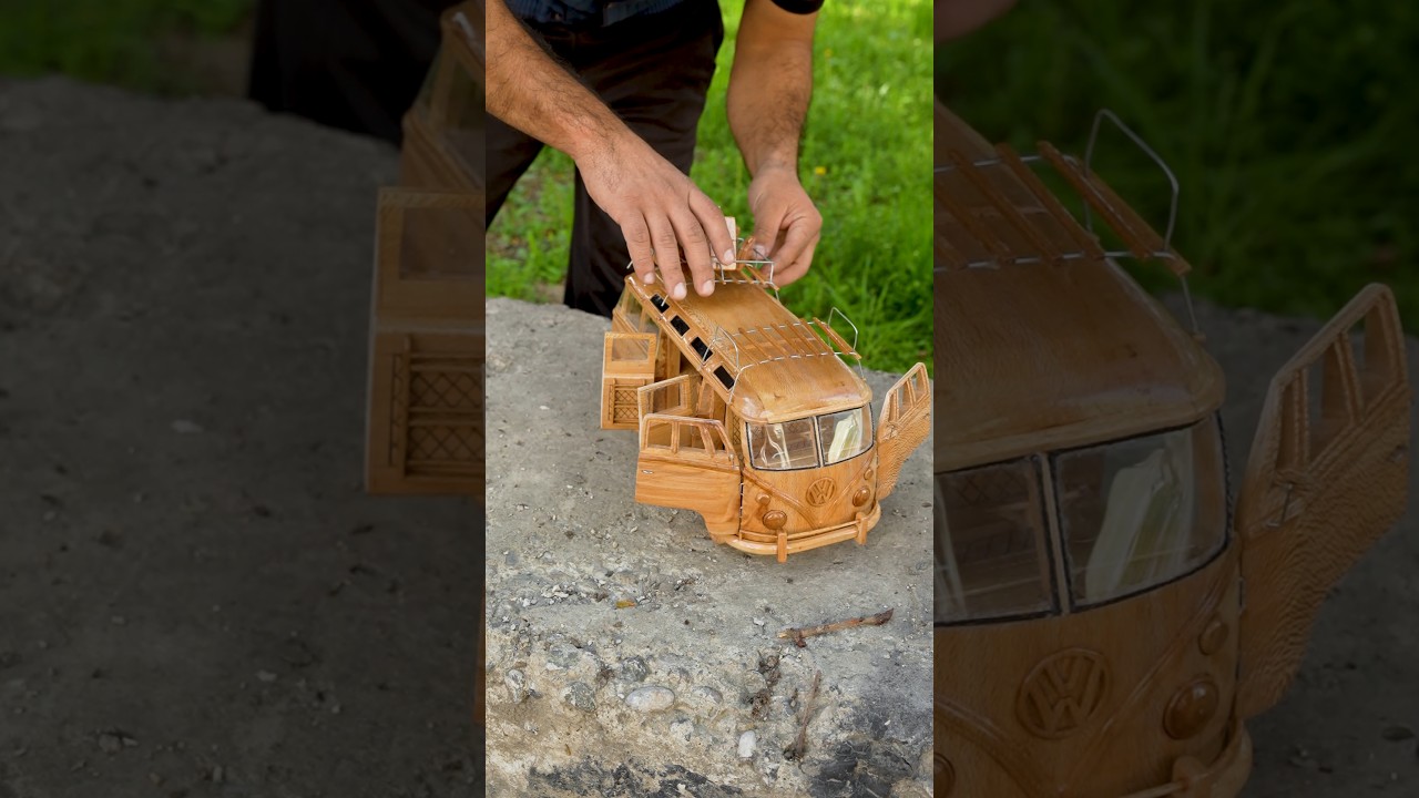 Volkswagen van out of wood
