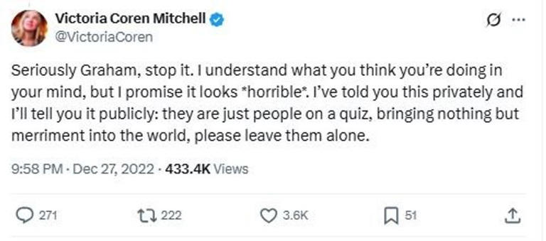 Victoria Coren Mitchell and Graham Linehan reignite feud over trans ...