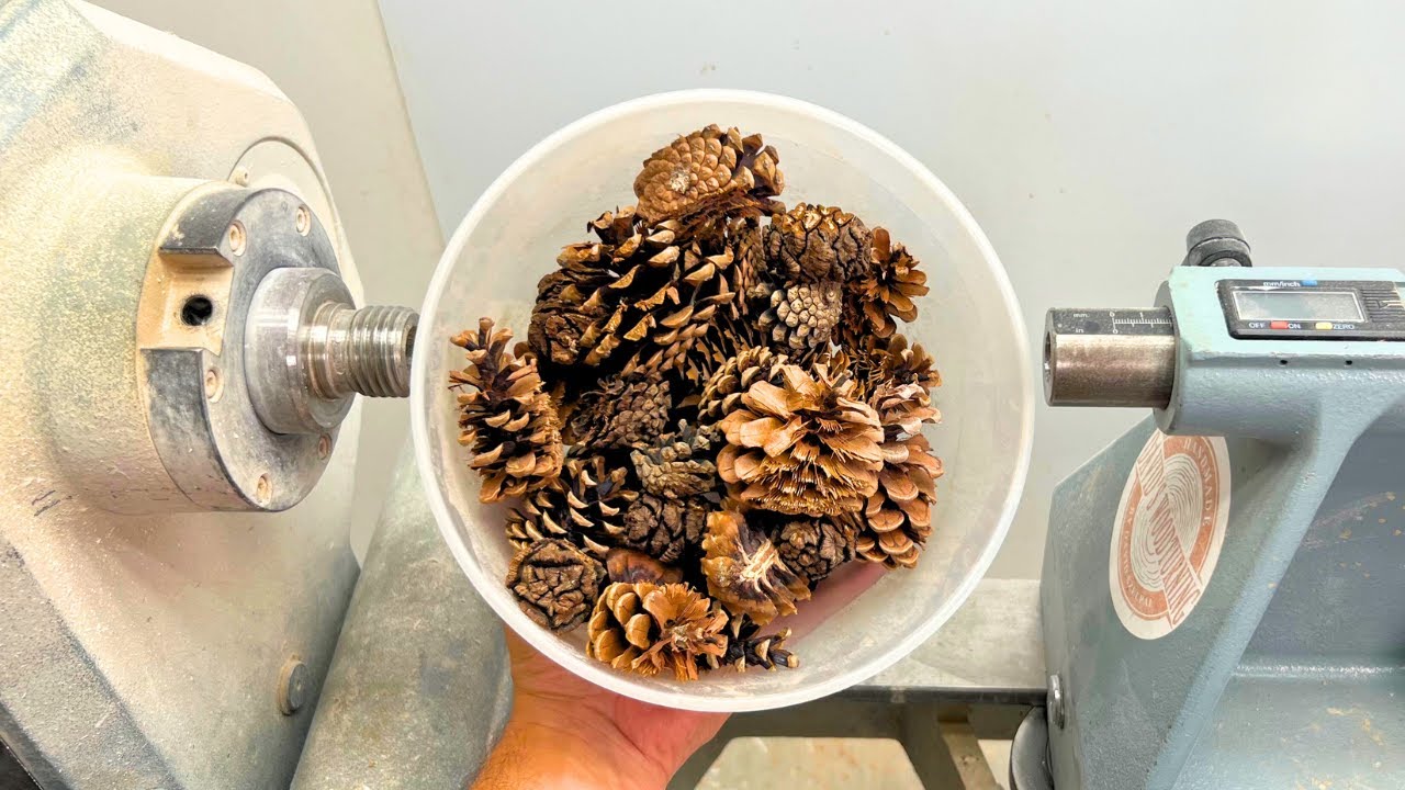 Transforming pine cones into a jaw-dropping art vase!