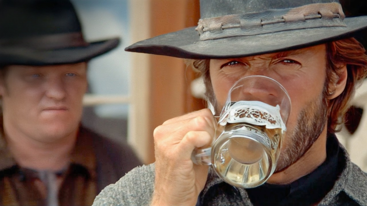 Target practice with the stranger (Clint Eastwood) - High Plains Drifter
