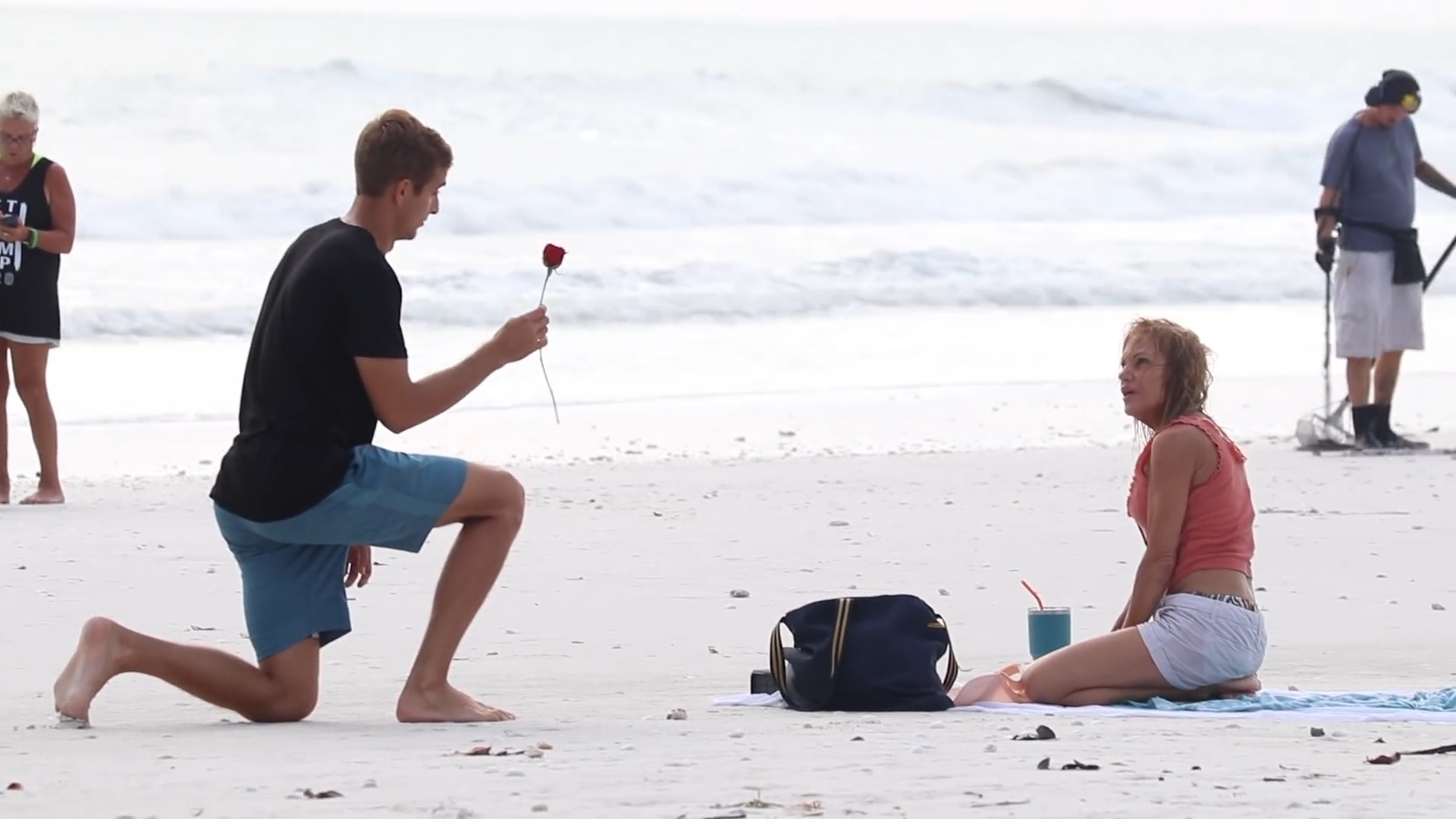 Giving Girls Roses And Then Eating Them!