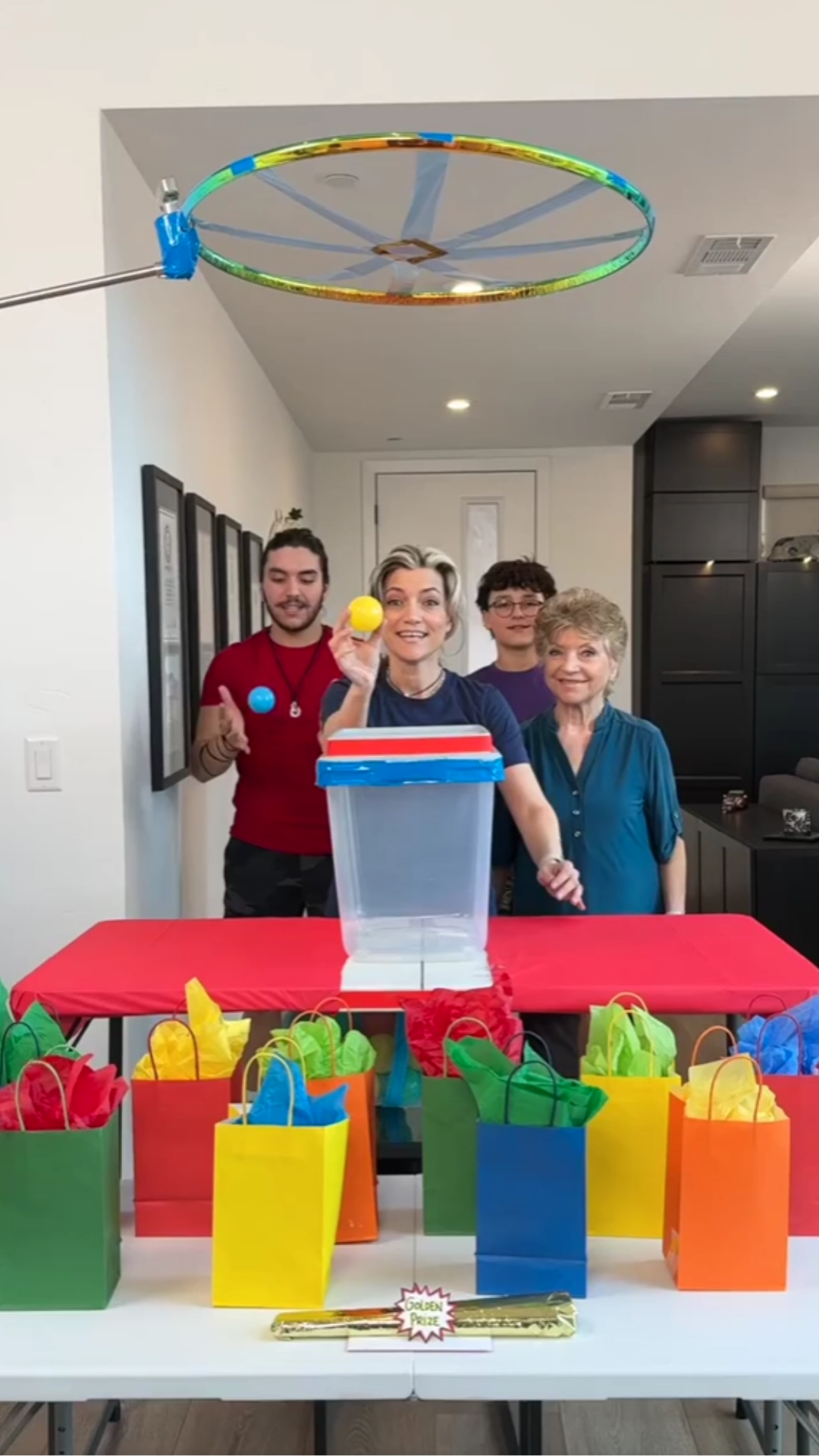 Sticky Hula Hoop Family Challenge – Who Can Make It Stick?