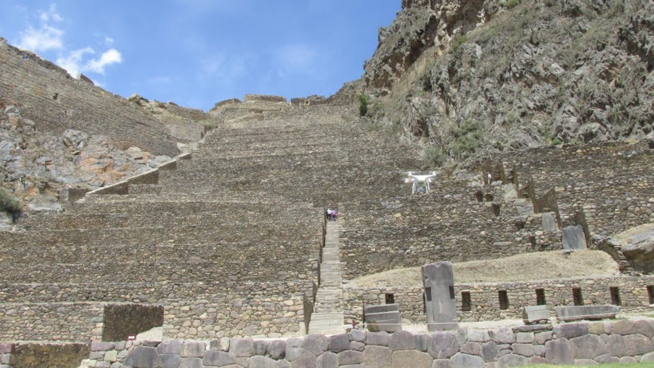Exploring Ancient Inca Stone Works Near Ollantaytambo In Peru