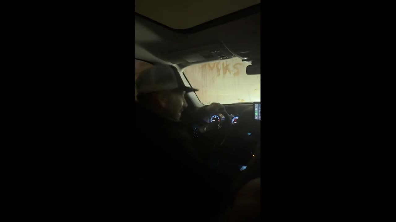 Jump scare prank surprises man inside car in Grande Prairie, Canada