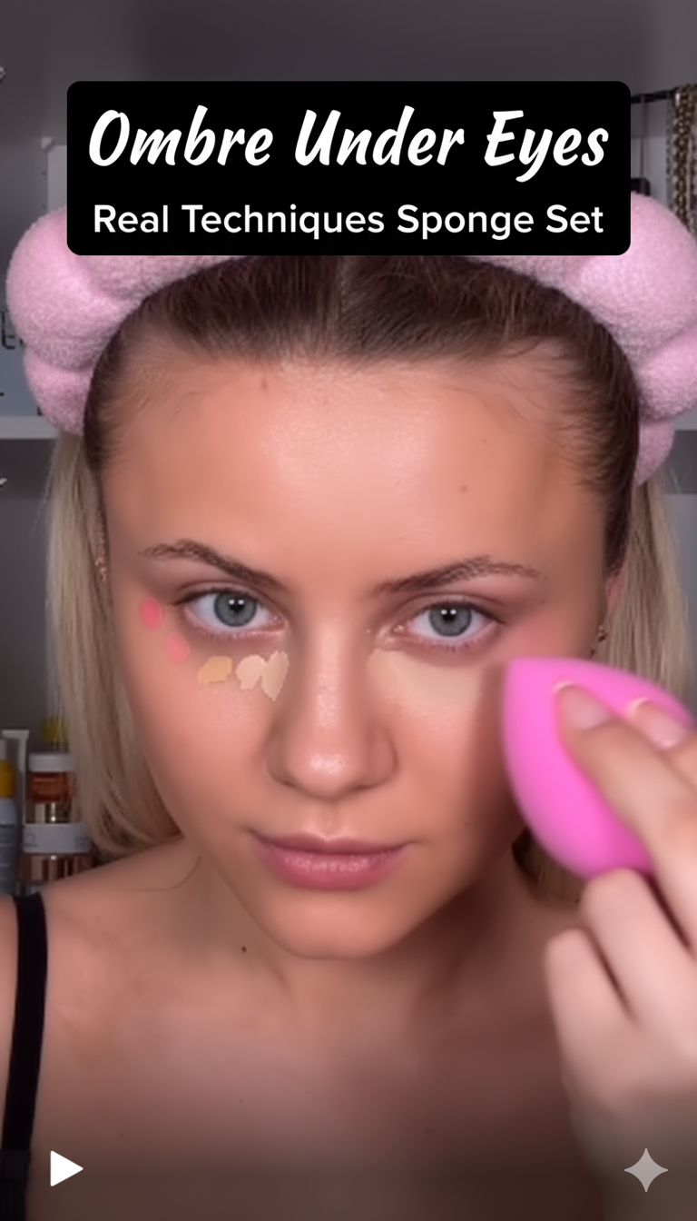 Step-by-Step Ombre Under Eyes Tutorial Using the Real Techniques Sponge Set