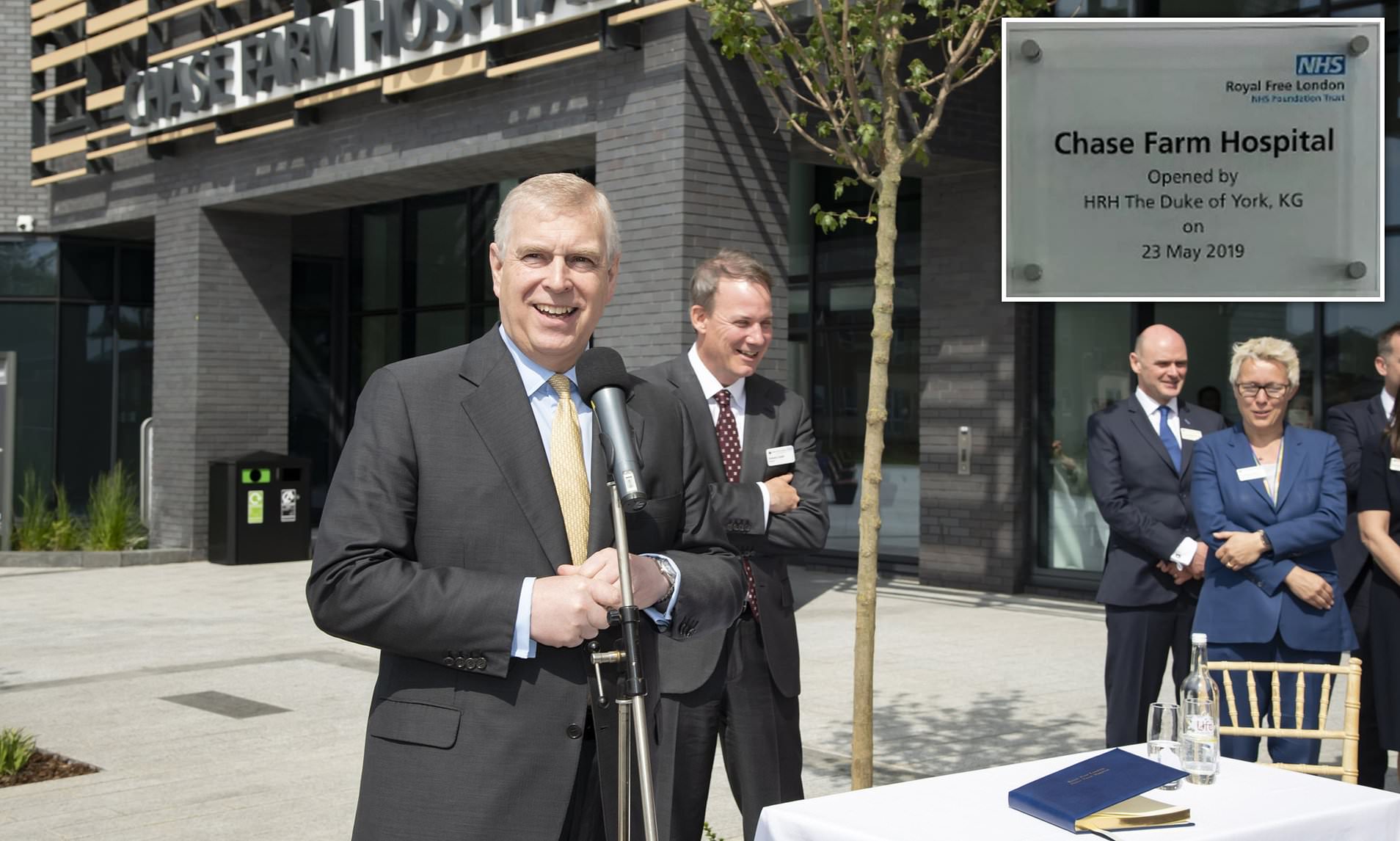 Andrew plaque is removed by NHS Trust in fresh blow for the humiliated ...