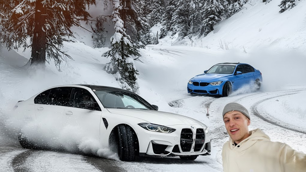 BMW M3 G80 vs M3 F80 – Snow Drift Battle