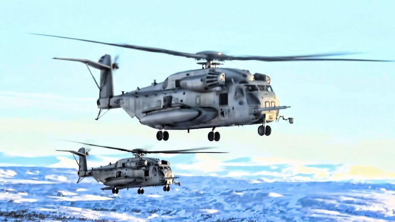 U.S. Marine Corps Helicopters • German Infantry Troops