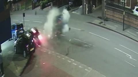 CCTV shows horror moment of fatal car crash as cops hunt pair who fled