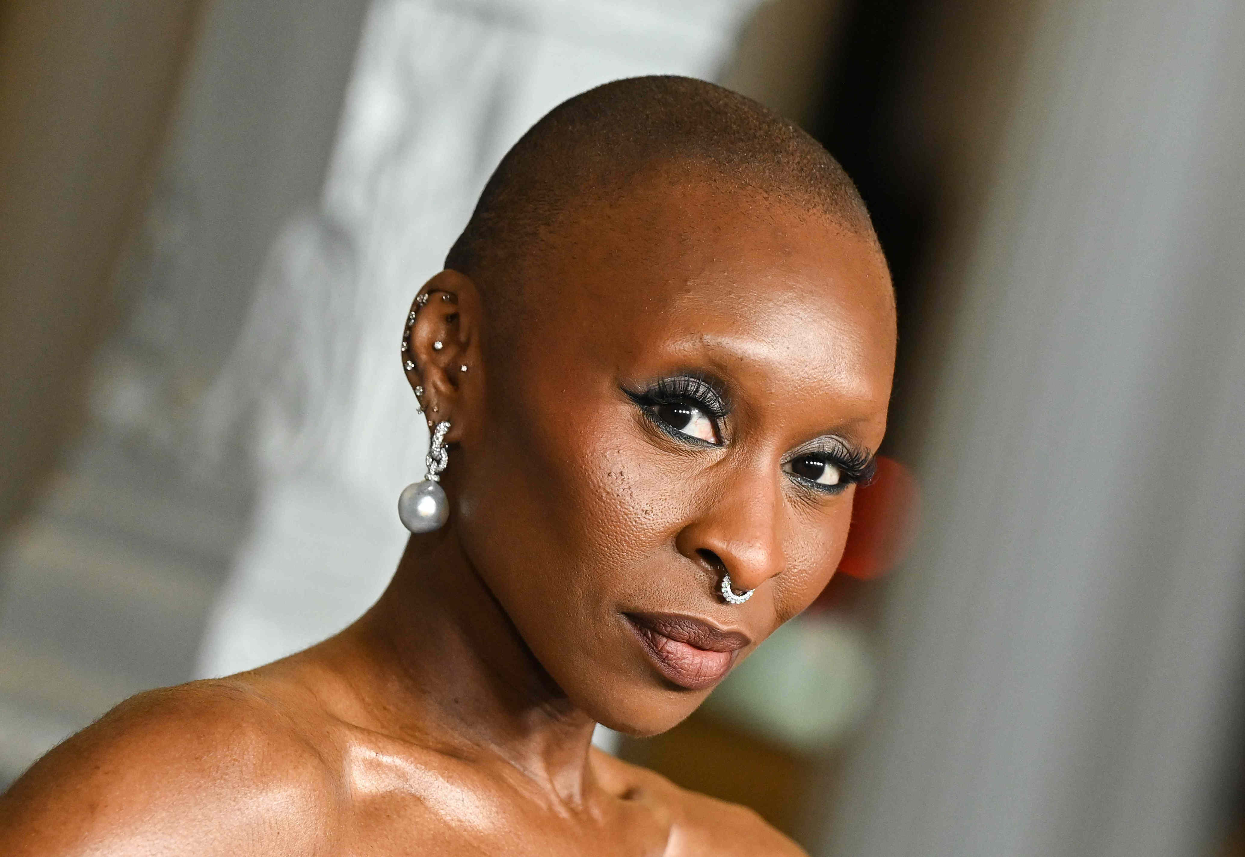 Cynthia Erivo Bares Her Abs in an Unusual, Barely There Bib Top That's ...