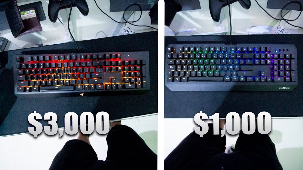 Teclado Gamer de $3,000 VS Teclado Gamer de $1,000