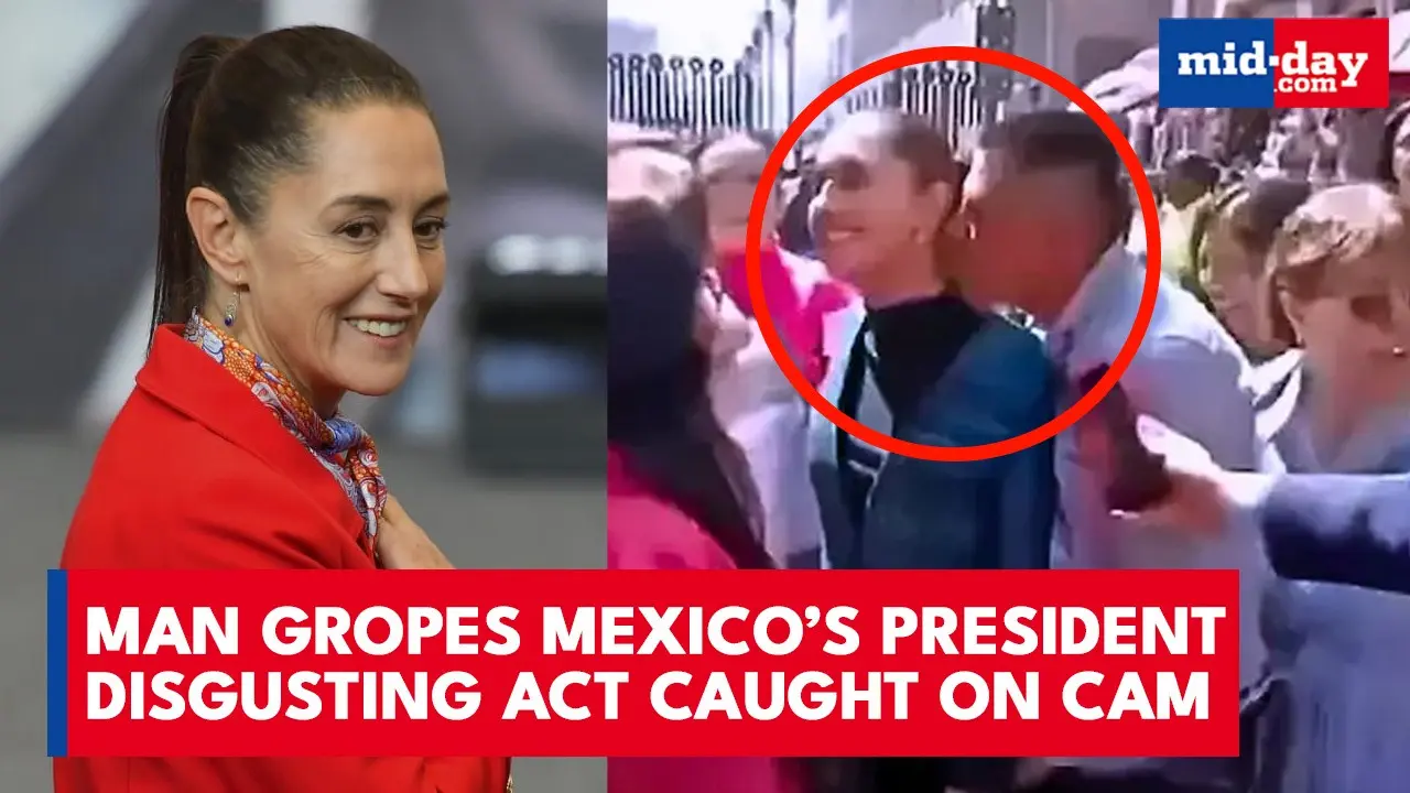 Security scandal in Mexico: Man gropes and kisses President Sheinbaum ...
