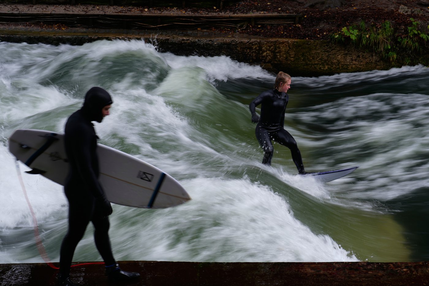 Munich's famous river wave has vanished after a cleanup. Surfers hope it will return soon