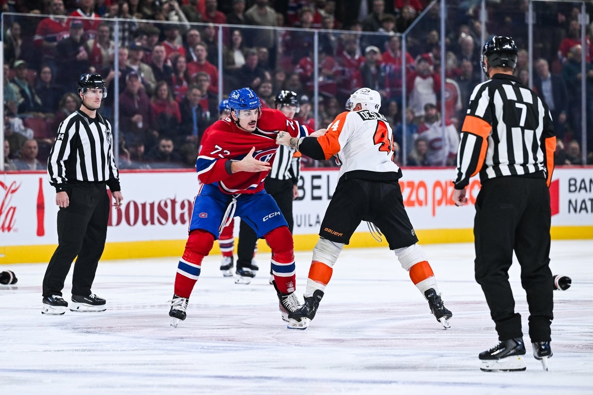 Incredible hockey fight photos from the first month of the NHL season