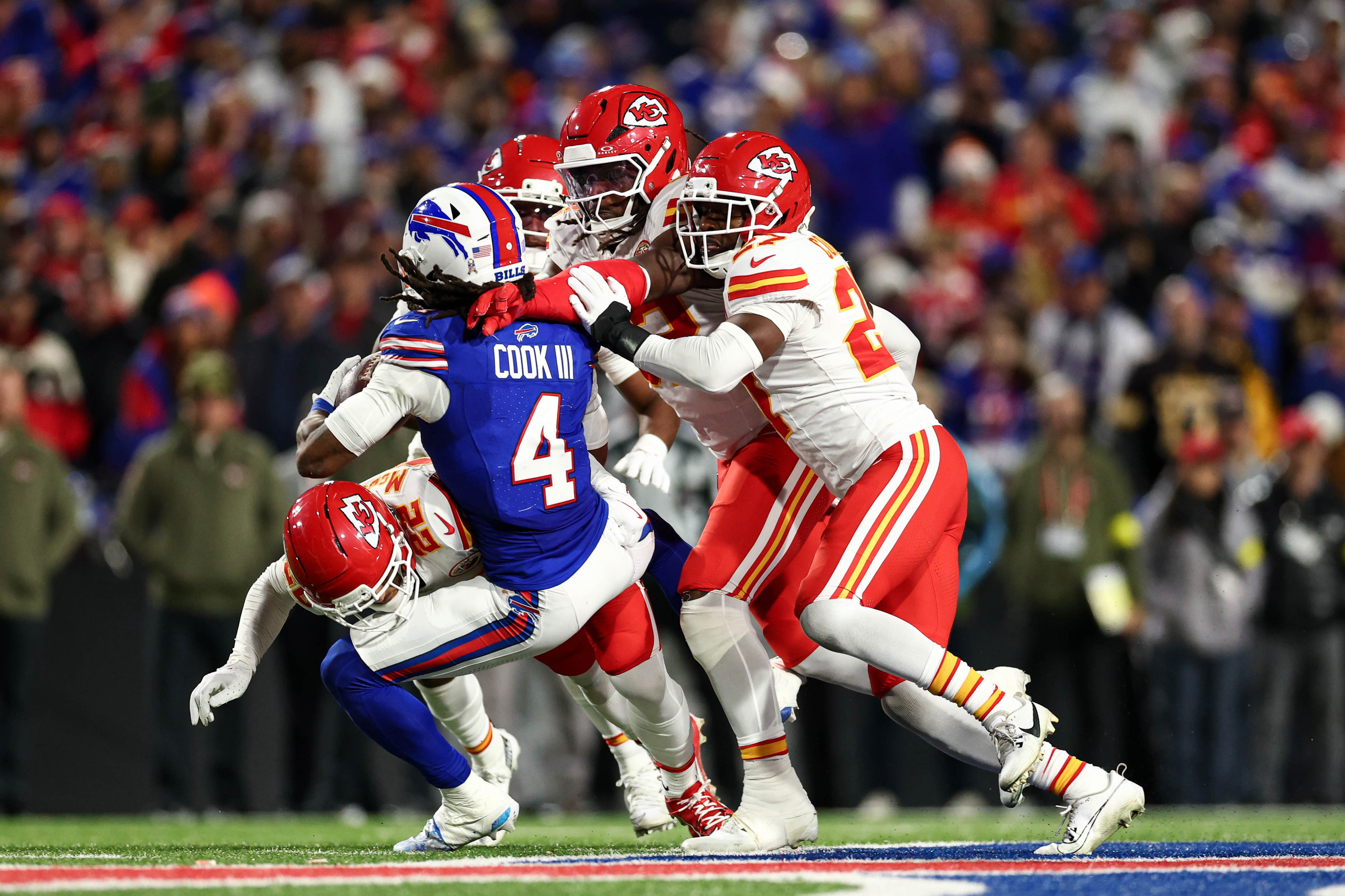 Bills announce troubling James Cook news after Chiefs game