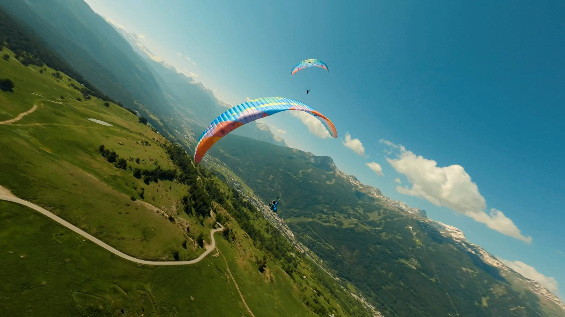 Paragliding, Captured by Drones, Part 2