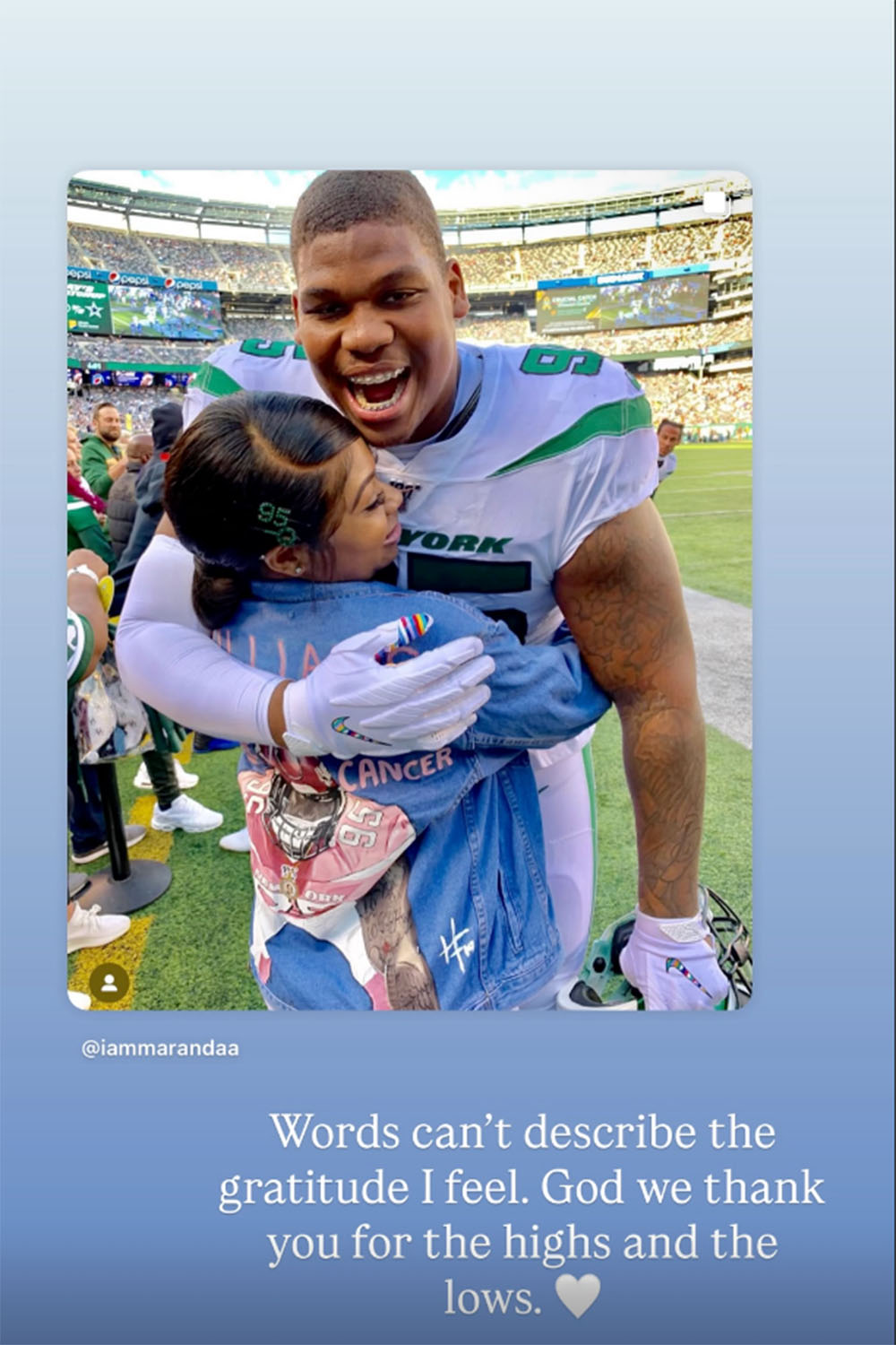 Quinnen Williams’ wife reacts after surprise Jets trade: ‘Highs and lows’