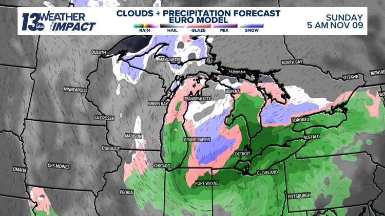 West Michigan could see its first snow of the season this weekend