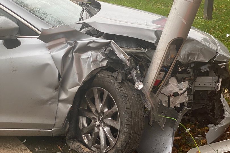 Dramatic photos show aftermath of crash in Devon town